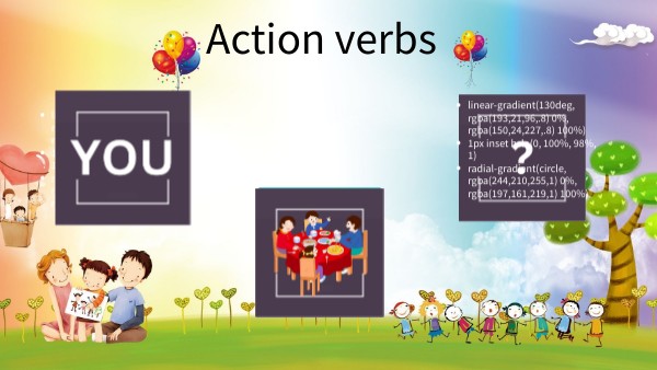 Action verbs dice | Genially