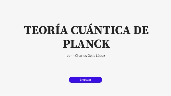 TEORÍA DE PLANCK