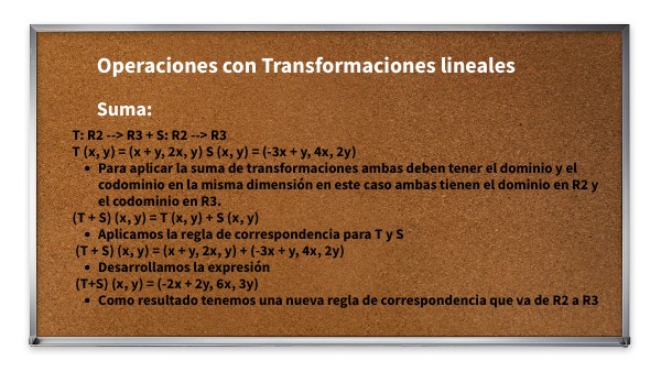 Operaciones con transformaciones lineales | Genially