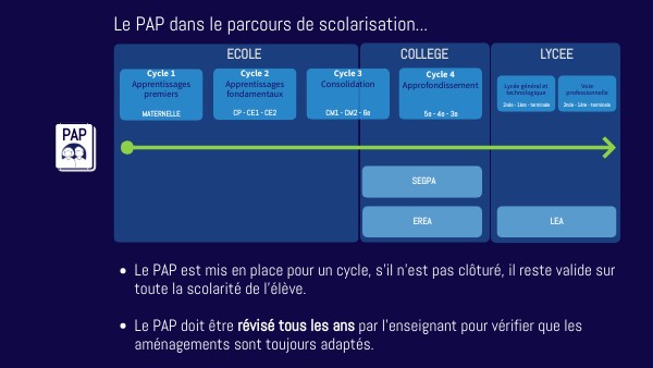PAP ... Parcours de l'élève