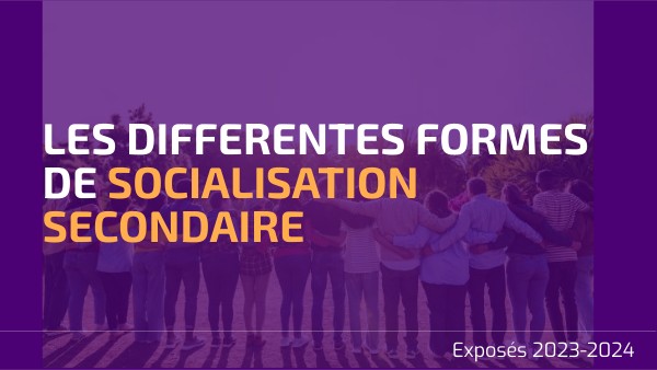PREMIERE - Exposés Socialisation