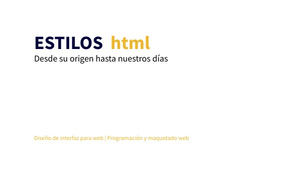 ESTILOS HTML