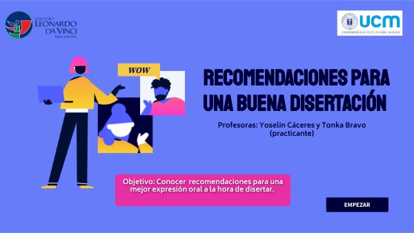 RECOMENDACIONES PARA DISERTAR | Genially
