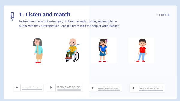 LISTEN AND MATCH | Genially