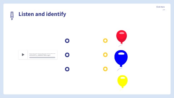 Listen and identify colors | Genially