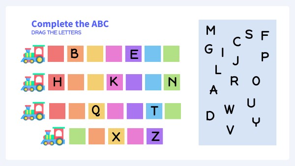 COMPLETE THE ABC - PREK | Genially