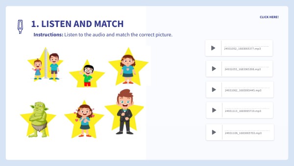 LISTEN AND MATCH | Genially