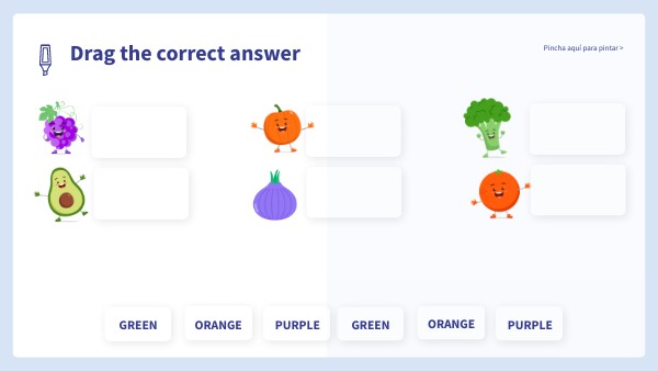 Drag the correct answer - COLORS | Genially