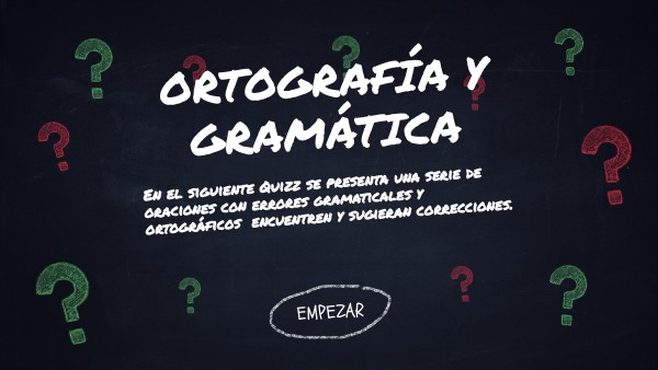 Ortografía y Gramática