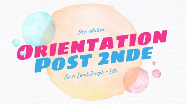 Orientation post 2nde | Genially