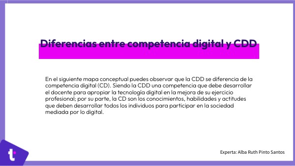RED3_Mapa conceptual_Diferencias entre competencia digital y CDD | Genially