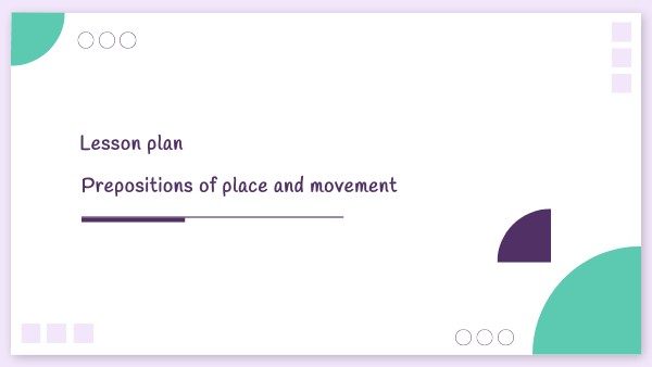 prepositions of place and movement | Genially