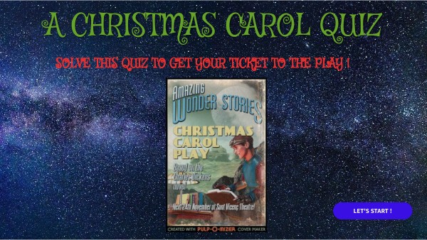 A CHRISTMAS CAROL QUIZ CHALLENGE | Genially
