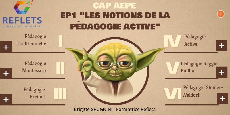 Notions de la pédagogie active - CAPAEPE - Brigitte Spugnini - Reflets | Genially