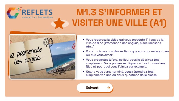 FLERE_M1.3 S'INFORMER ET VISITER UNE VILLE (A1) | Genially