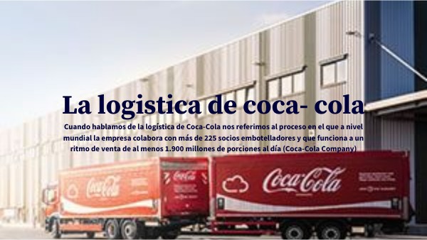 logistica de coca-cola | Genially