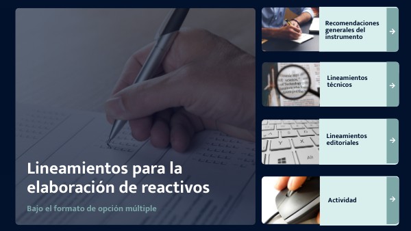 Lineamientos elaboración de reactivos | Genially