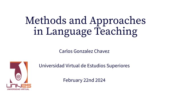 Methods and Approaches in Language Teaching | Genially