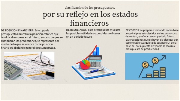clasificacion por presupuestos | Genially