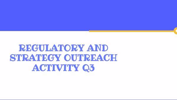 Outreach Q3
