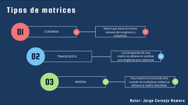 MAPA MENTAL TIPOS DE MATRICES | Genially