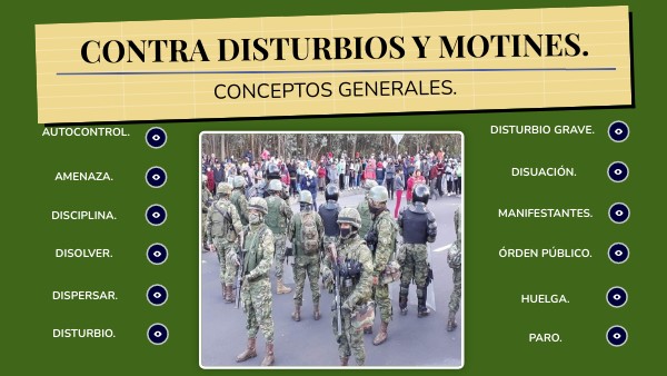 CONTRA DISTURBIOS Y MOTINES. | Genially