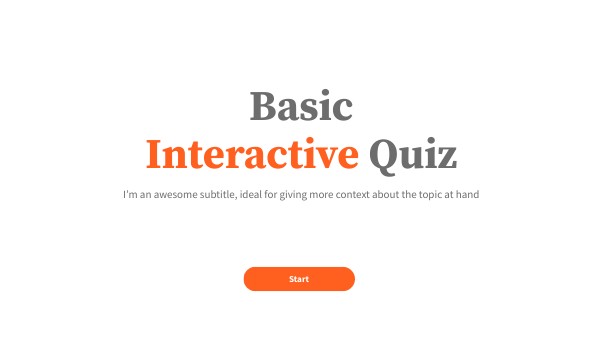 Quiz interactif basique