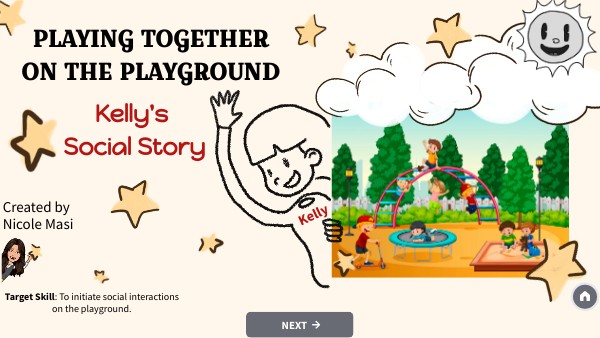 Playing Together on the Playground; Kelly's Social Story | Genially