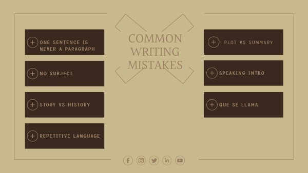 Common writing mistakes 3ºESO