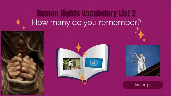 Human Rights Vocabulary List 2