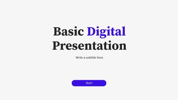 BASIC DIGITAL PRESENTATION