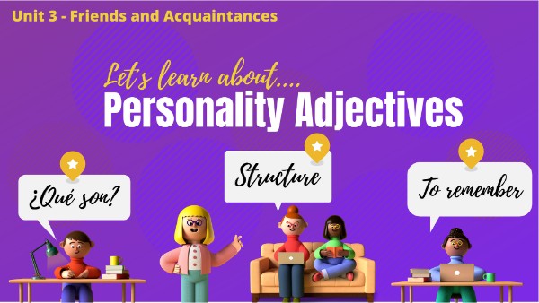 Personality Adjectives | Genially