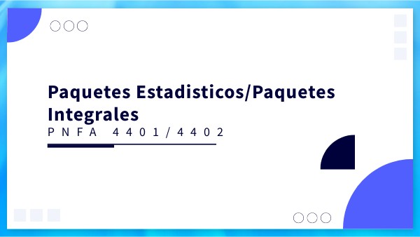 PRESENTACION PAQUETES ESTADISTICOS | Genially