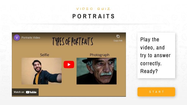 VIDEO QUIZ PORTRAITS | Genially