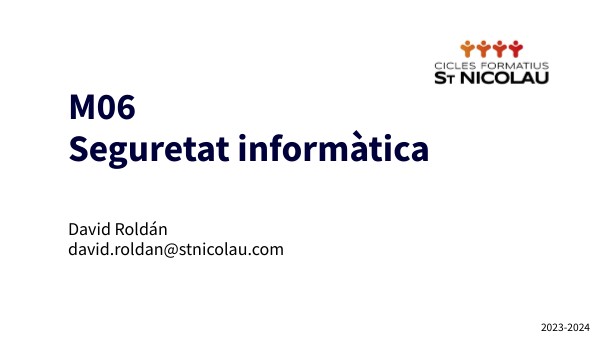 M06 - Seguretat informàtica | Genially