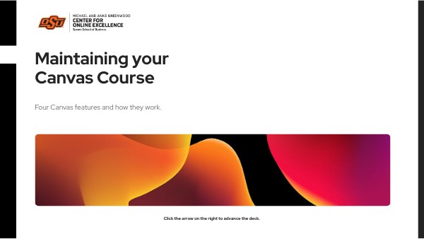 Maintaining your Canvas Course | Genially