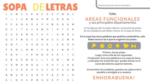 SOPA DE LETRAS | Genially