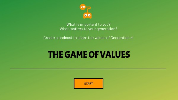 ROOM 1. Game 2 - values gen z | Genially