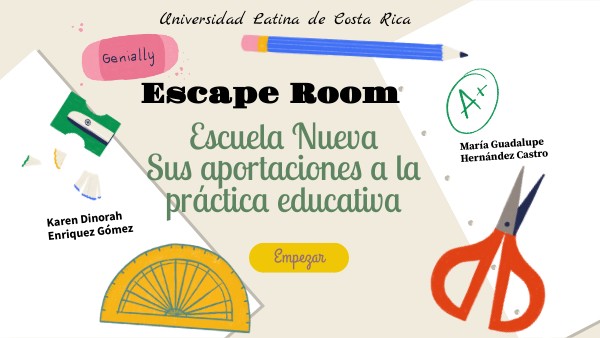 ESCAPE ROOM EDUCACIÓN | Genially