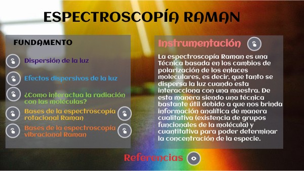 infografía espectroscopía Raman | Genially