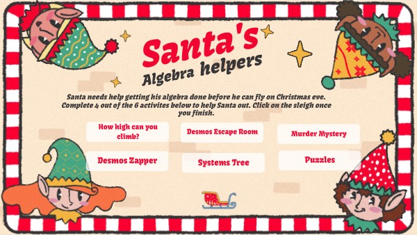 SANTA'S Algebra HELPERS QUIZ -L2