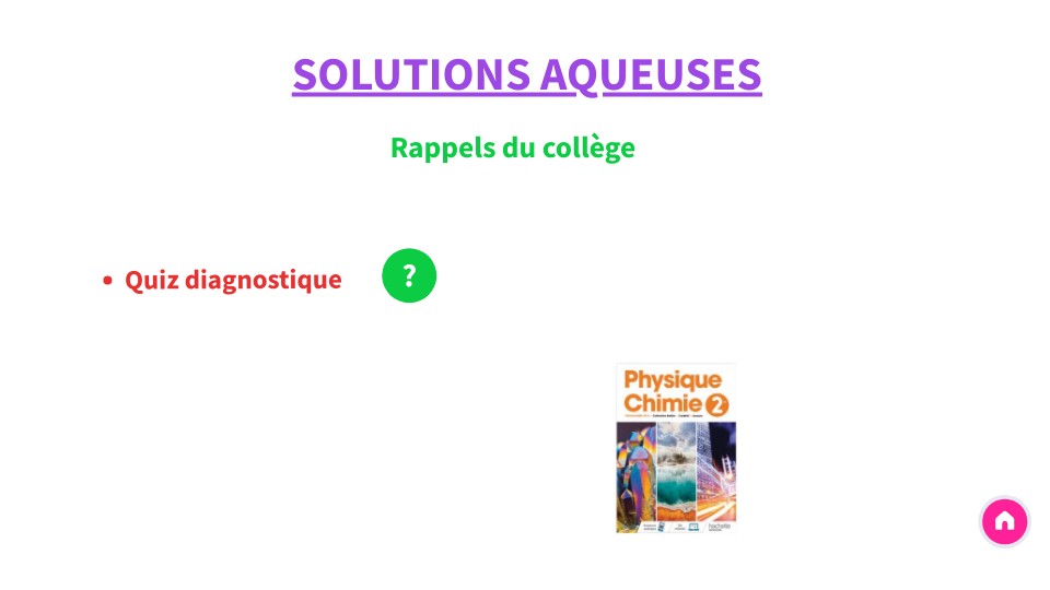 Seconde Solutions aqueuses | Genially