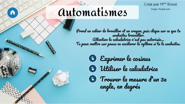 4e - Automatismes - G2 - Le cosinus