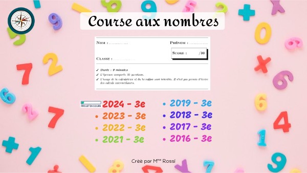 3e - La course aux nombres