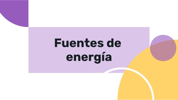 Fuentes de Energía
