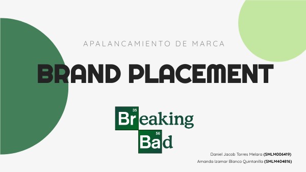 Brand Placement - Breaking Bad | Genially