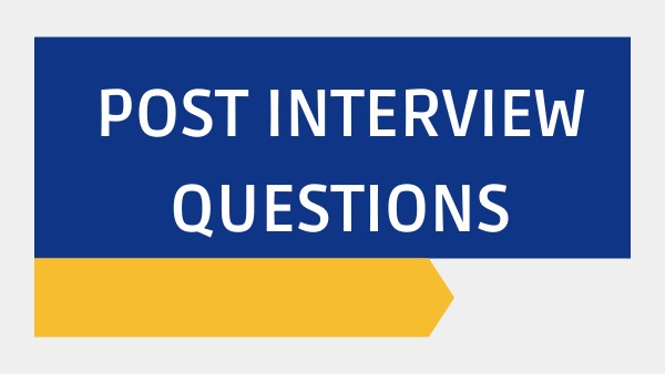 Post-Interview debrief