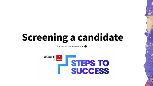 Pre-Screening a candidate