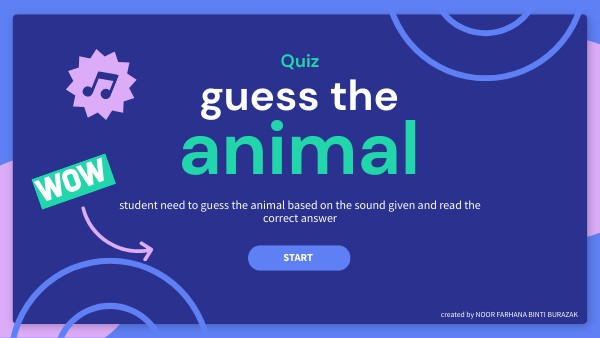 GUESS THE ANIMAL | Genially