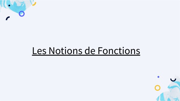 les notions de fonctions | Genially
